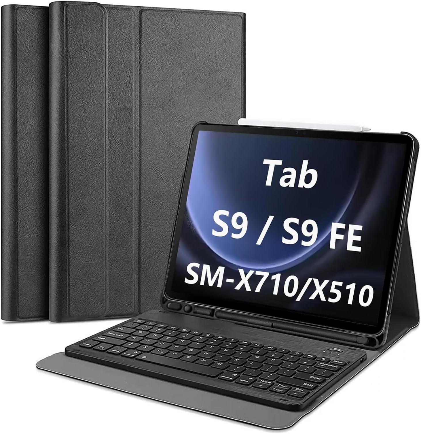 USDILU Funda Teclado de Español (Incluye Ñ) para Samsung Galaxy Tab S9 FE/ S9/S8/S7 11/10.9 ...