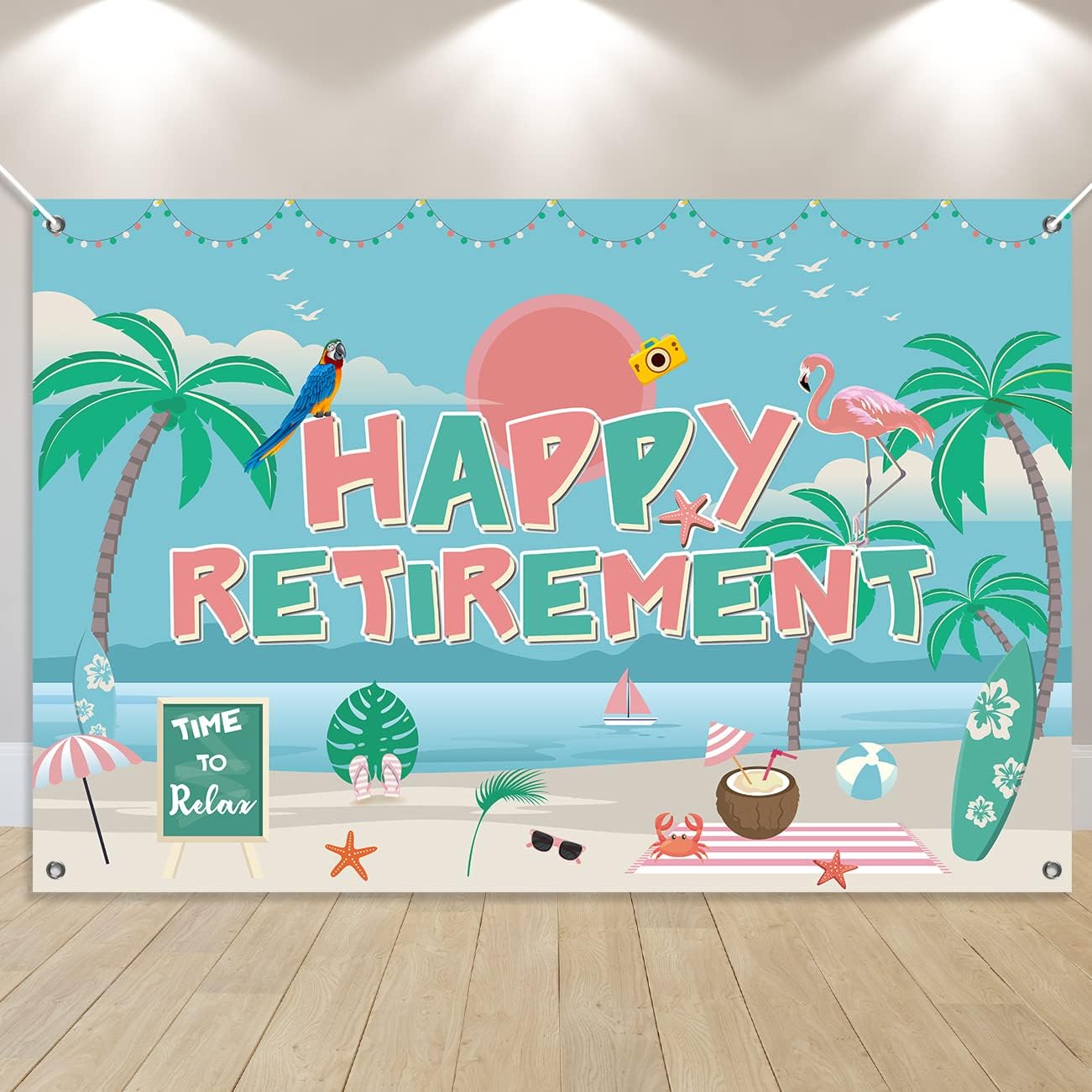 Amazon.com: Labakita Blue Enjoy Retirement Banner, Happy Retirement ...