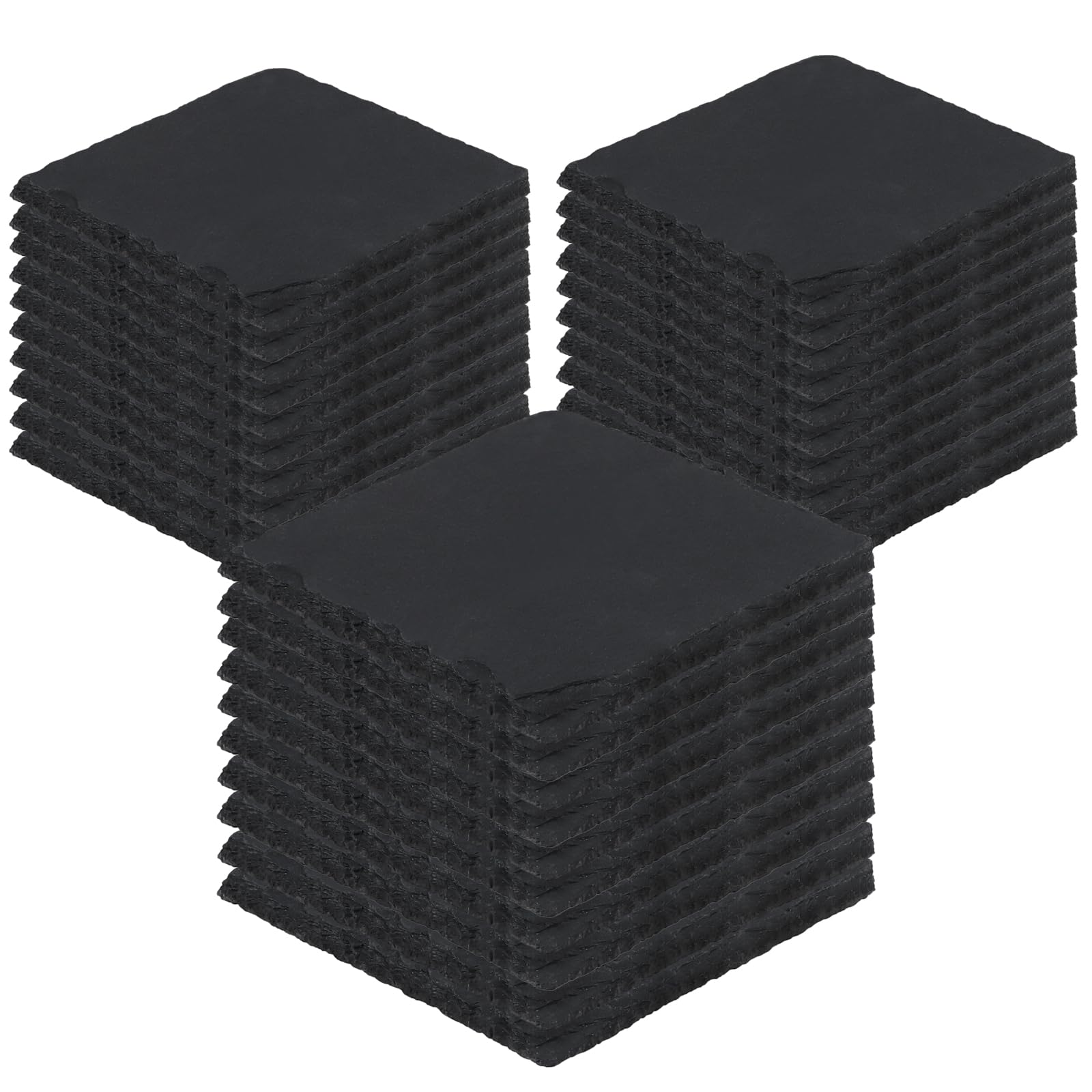 Amazon.com | MOUYAT 30 Pack 4x4 Inch Black Slate Plates, Square Slate ...