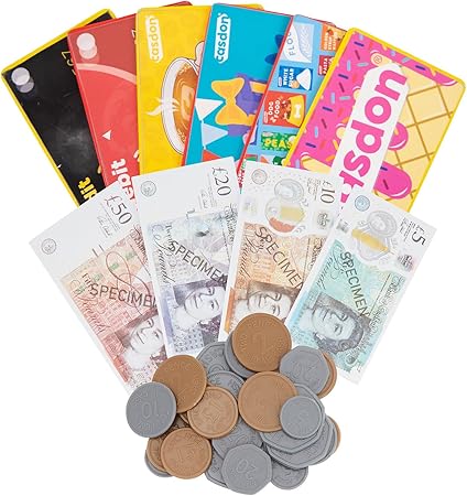 Casdon Play Money & Pretend Play Cards Set (£) | Complete Financial Toy ...