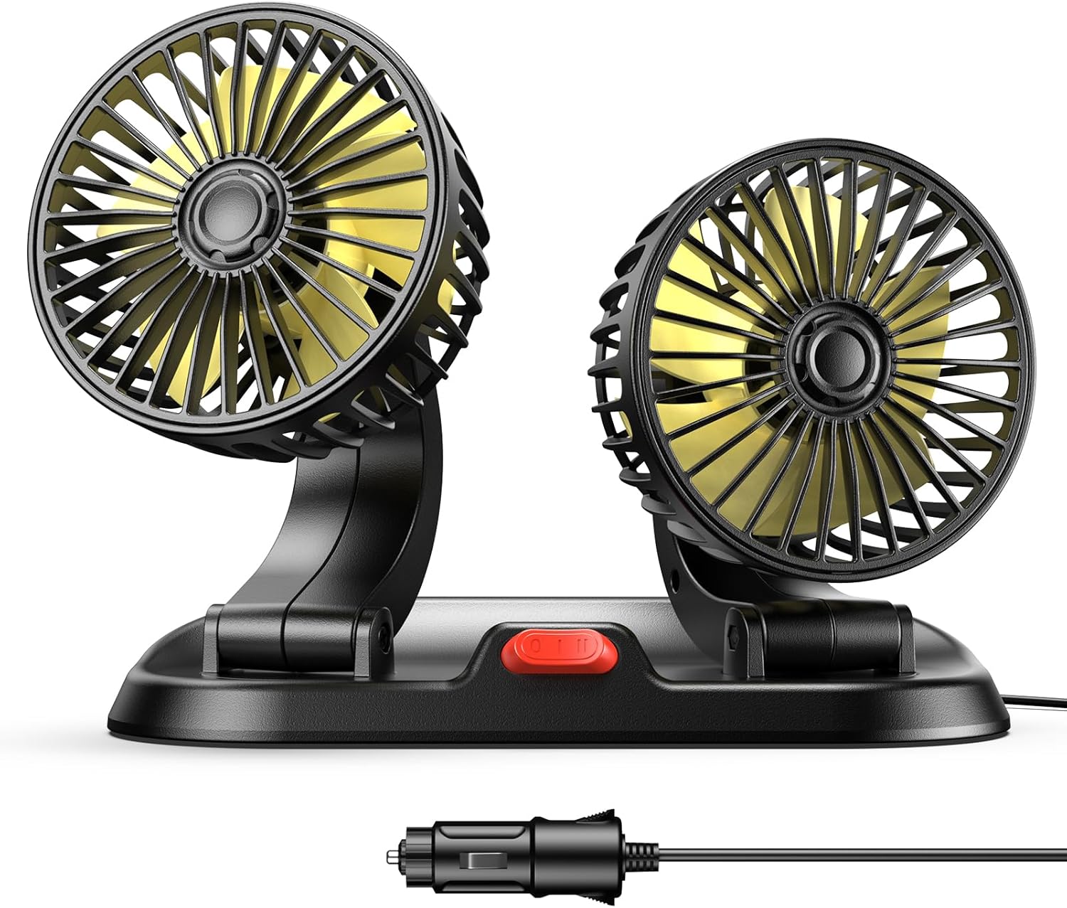 Amazon.com: Zmirne 12V Car Fan - Dual Head USB Fan for Car, Portable ...