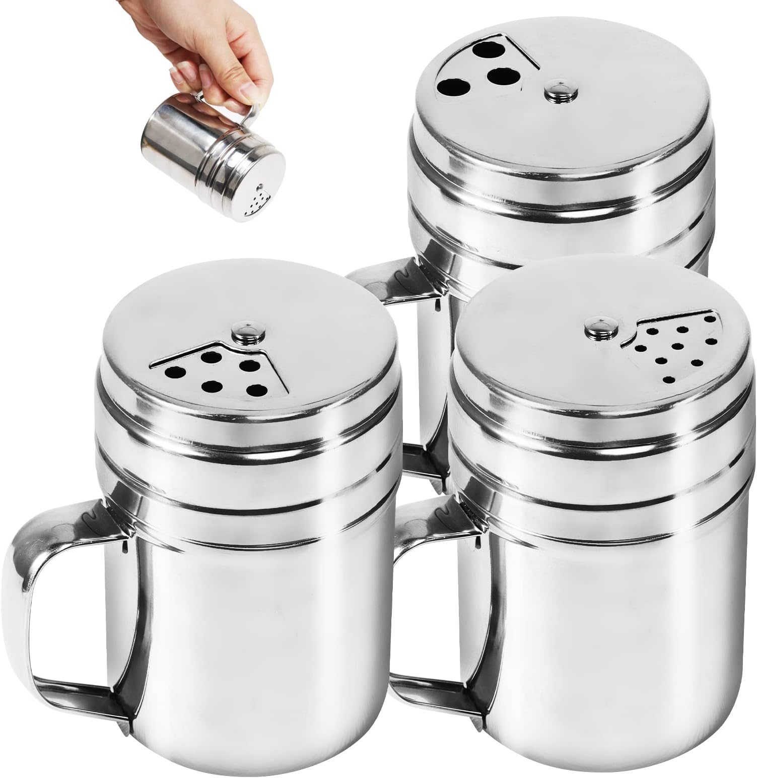 Amazon.com: Dandat 24 Pcs Salt and Pepper Shakers Stainless Steel Spice ...