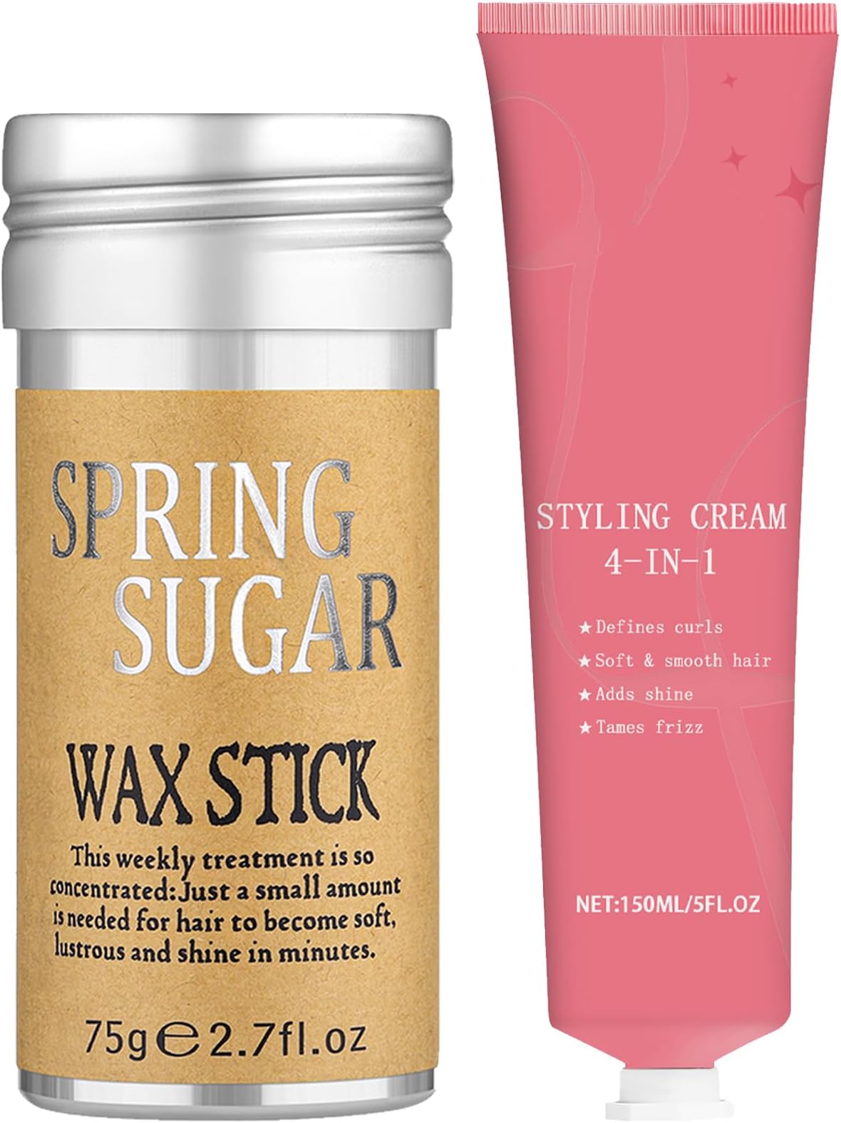Amazon.com: 4-in-1 Styling Cream for Flyaways, Curl Defining & Shine ...