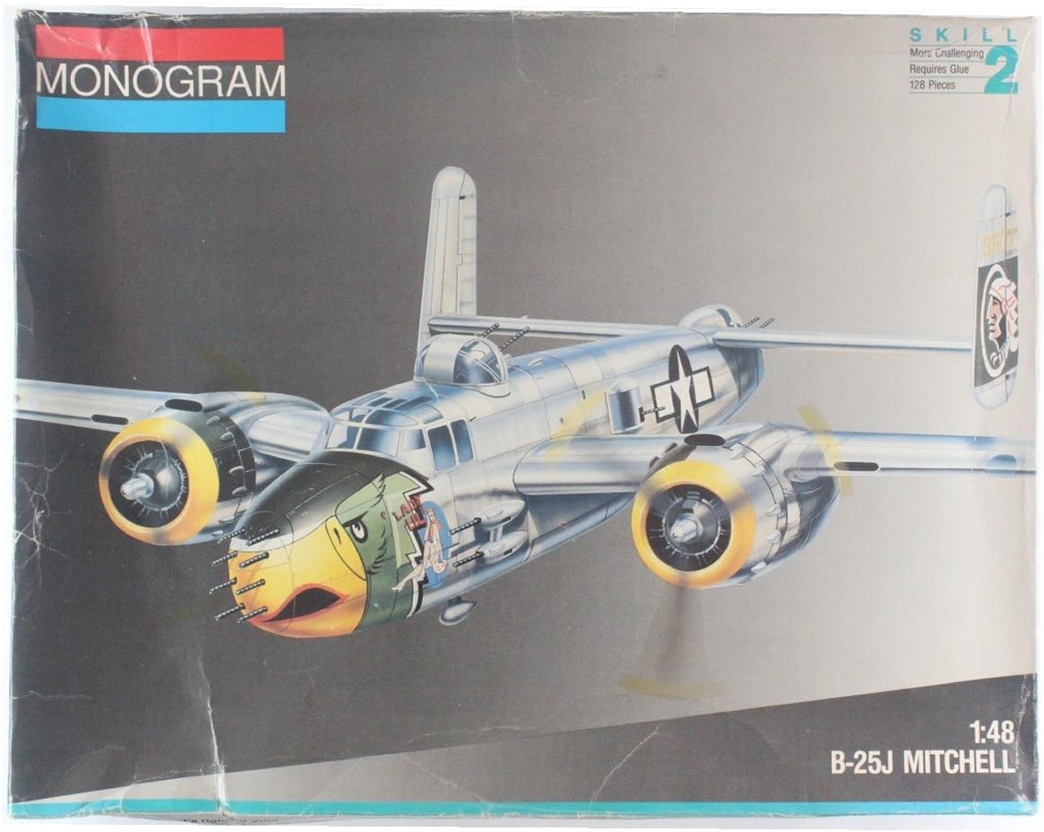 Amazon.com: Monogram 1:48 B-25J Mitchell Model Airplane : Arts, Crafts ...