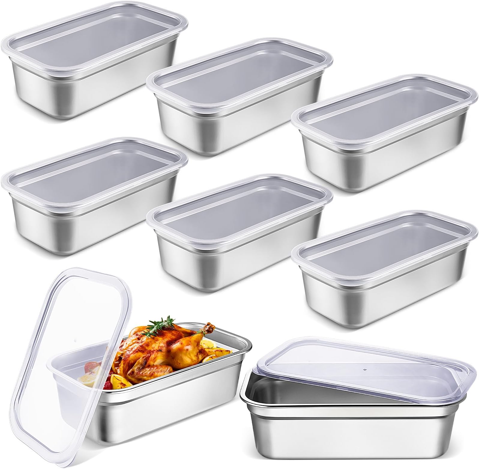 Amazon.com: Yardwe Refrigerator Dumpling Box with Lid Stainless Steel ...