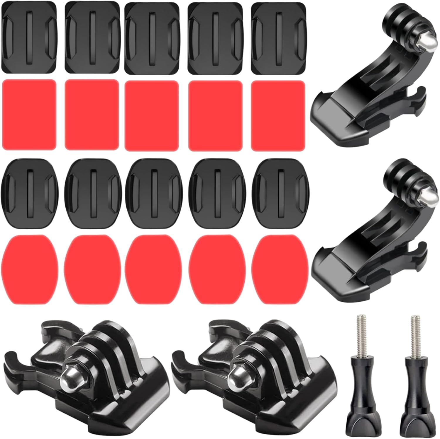 Amazon.com: KUANVE Helmet Adhesive Sticky Curved & Flat Mounts, Buckles ...