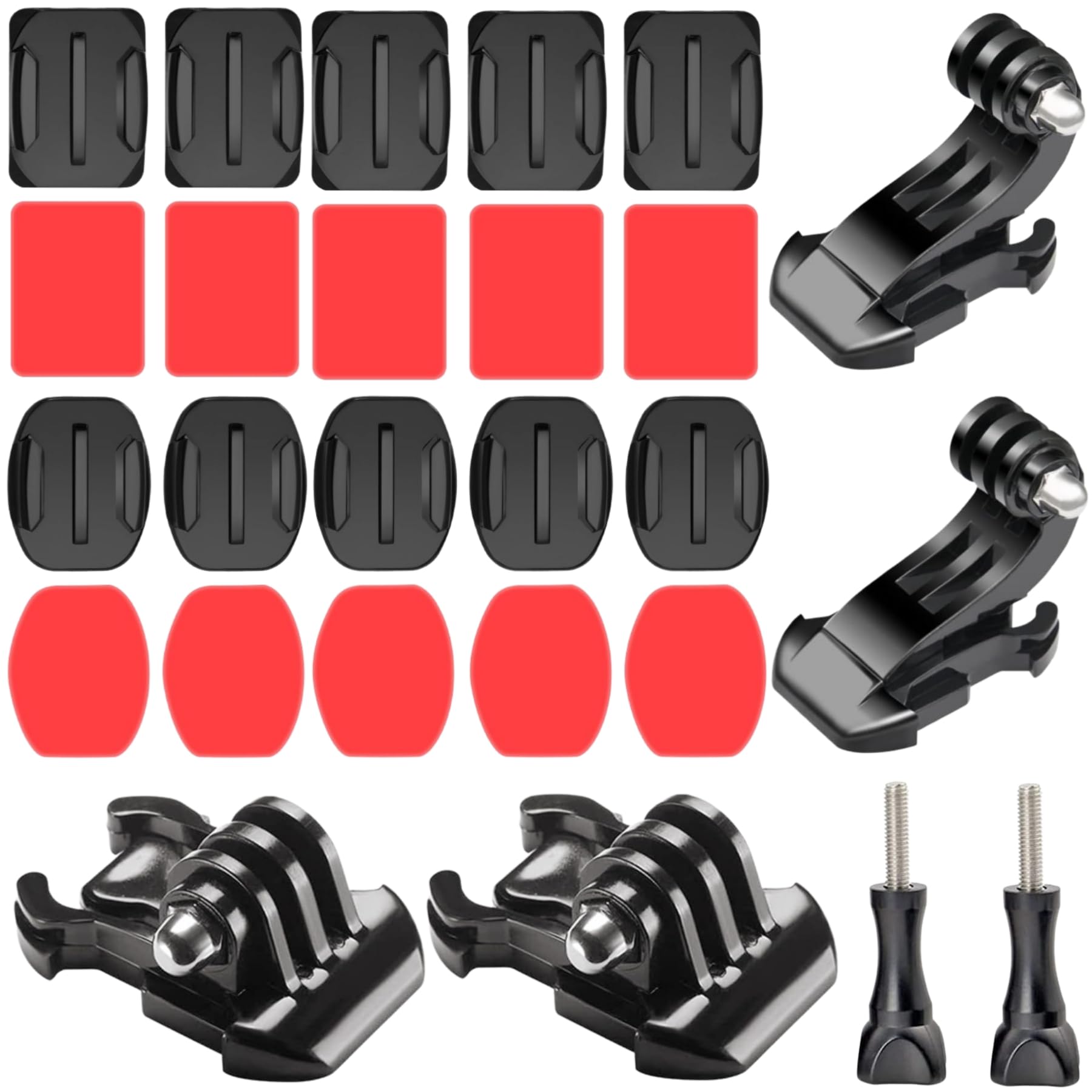 Amazon.com: KUANVE Helmet Adhesive Sticky Curved & Flat Mounts, Buckles ...