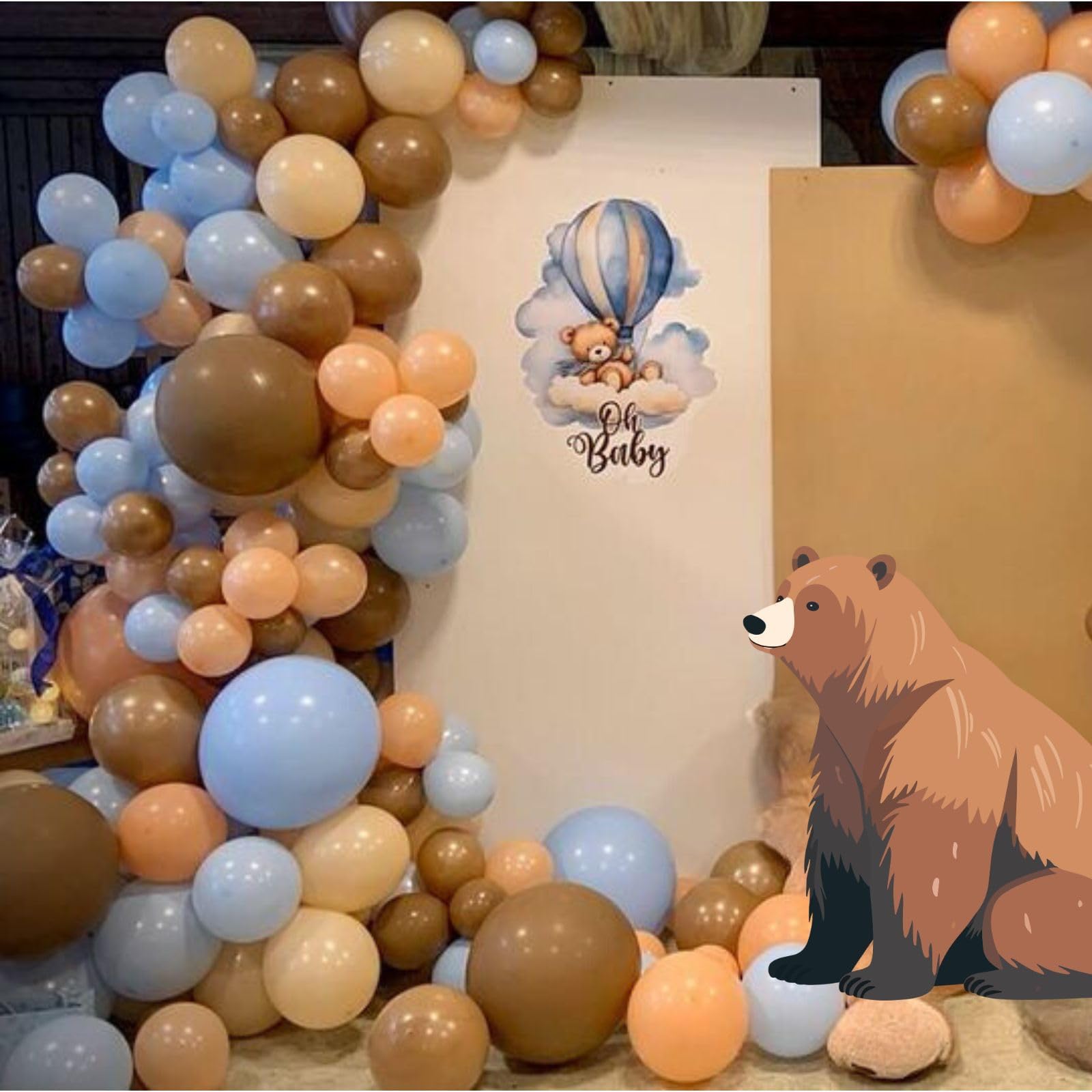 Snapklik.com : Blue Brown Balloons, 60 Pcs 12 Inch Maca Blue Coffee ...