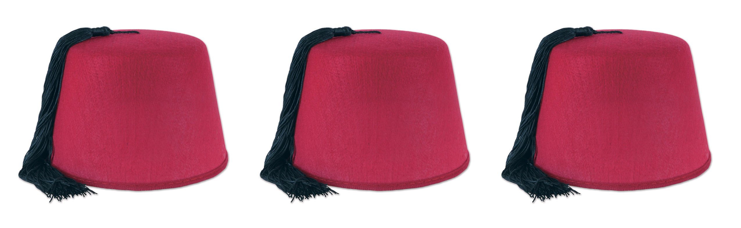 Amazon.com: Beistle Arabian Nights Fez Hats, One Size, Red/Black : Home ...