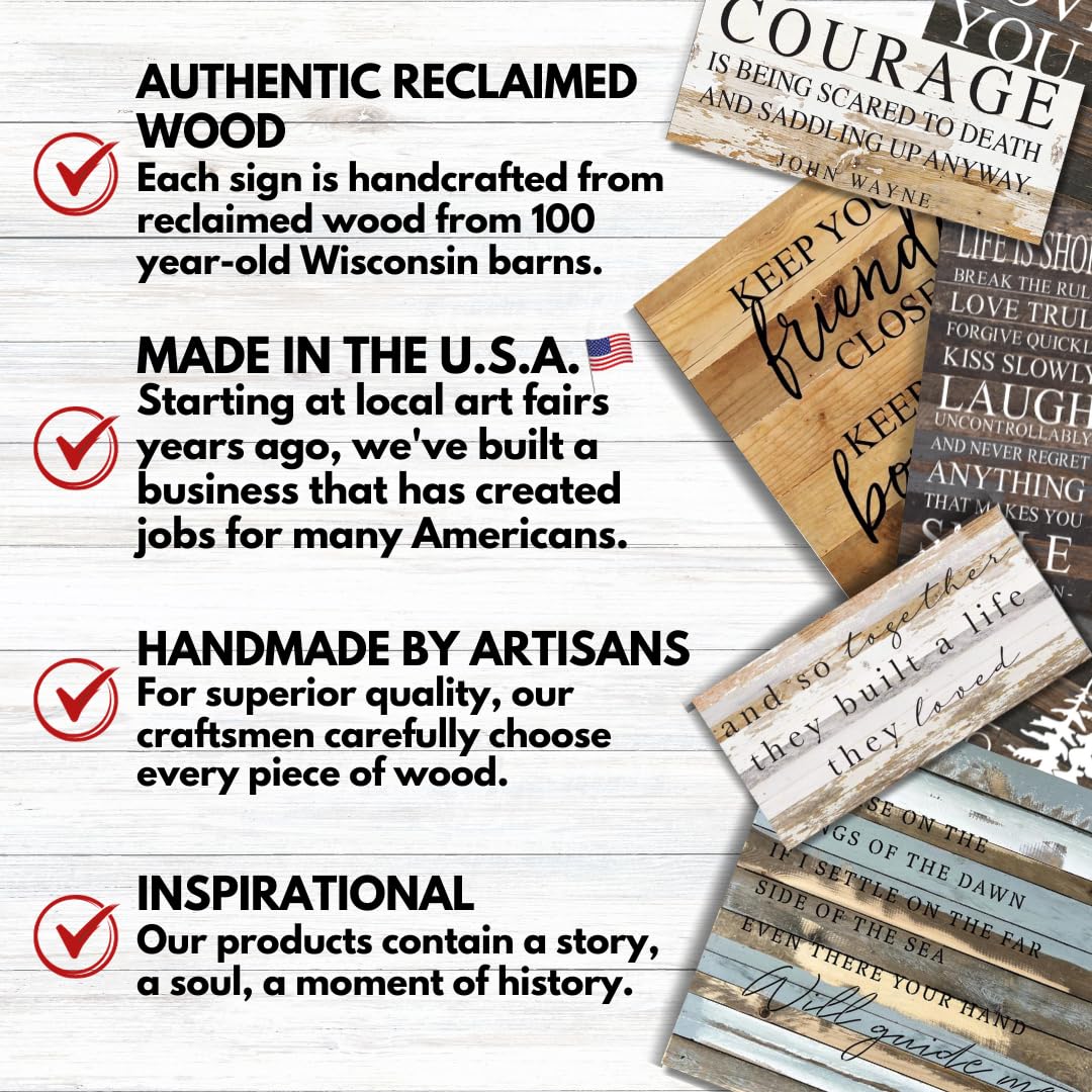 Rustic Reclaimed Wood Sign by Second Hand By Nature - 28 x 28 Handmade ...