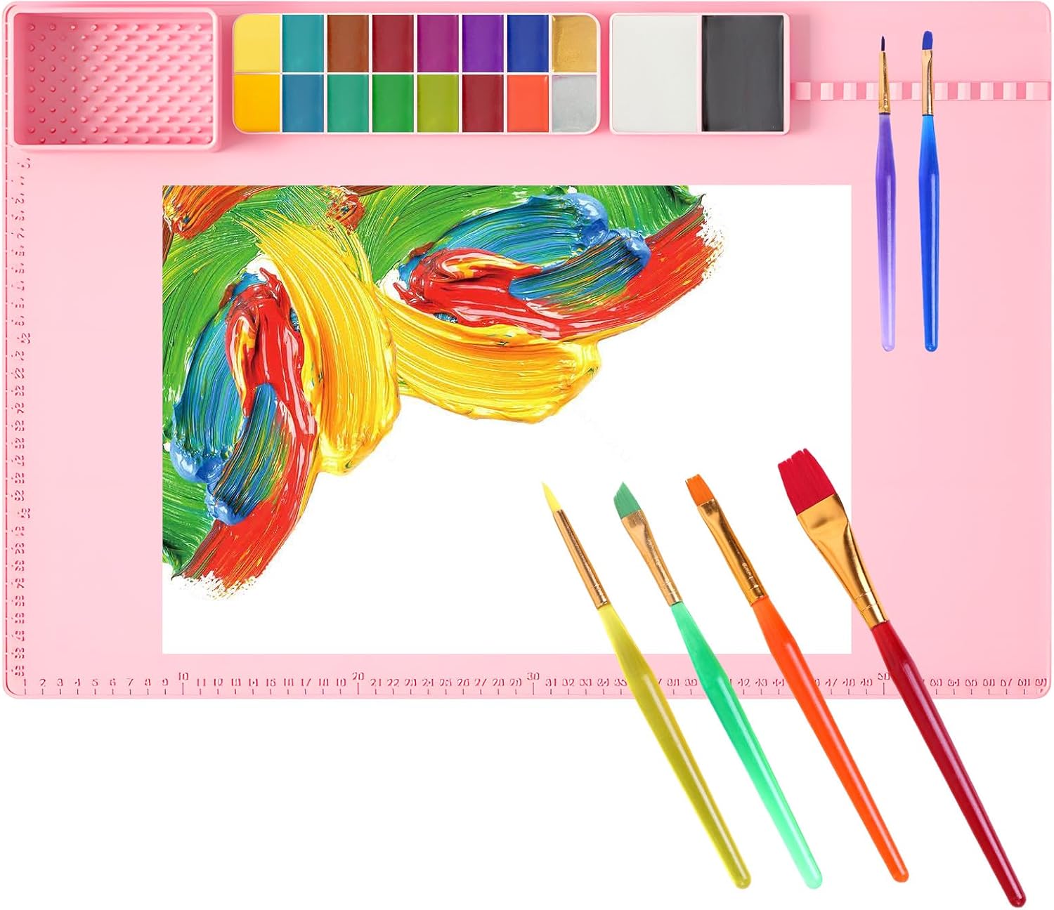 Silicone Craft Mat, Silicone Craft Painting Mat 60 x 40 cm with Water ...