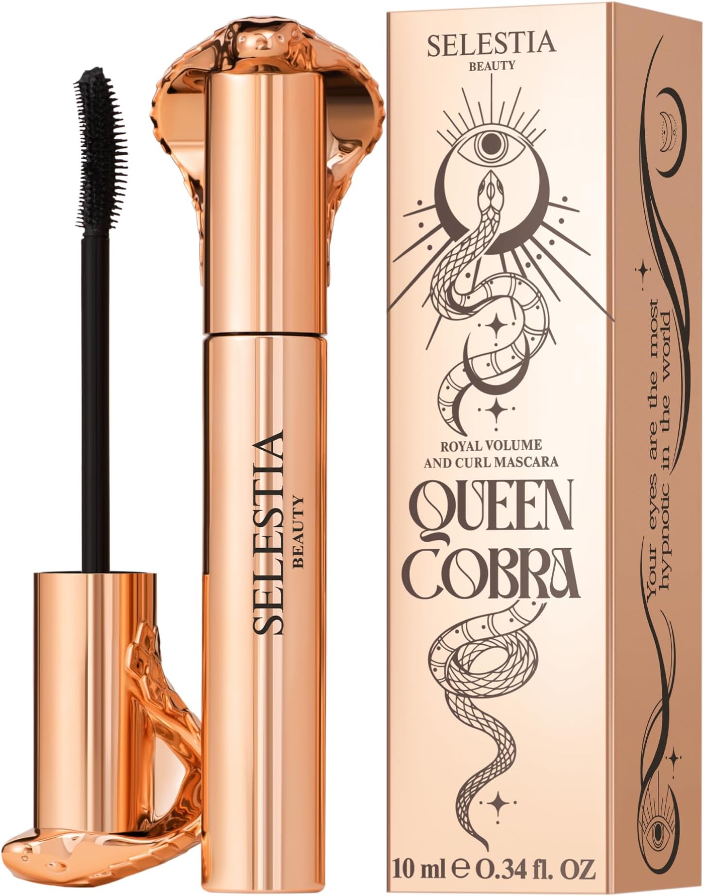 Amazon.com : SELESTIA BEAUTY Black Mascara Queen Cobra – Volumizing ...