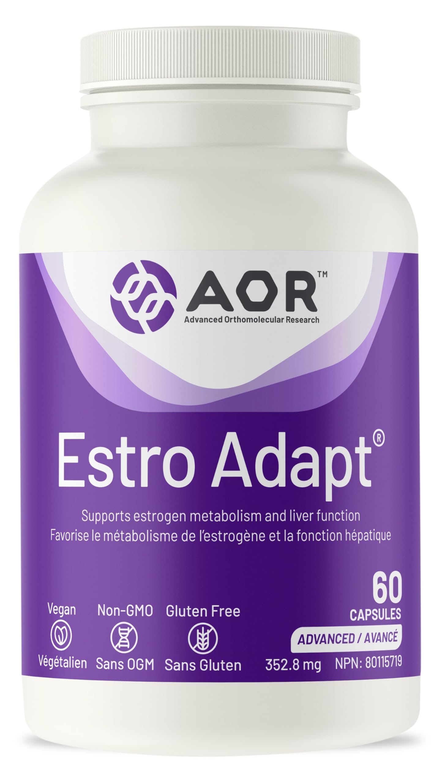 AOR Estro Adapt 60 Capsules 30-Day Supply - Hormonal Balance Supplement ...