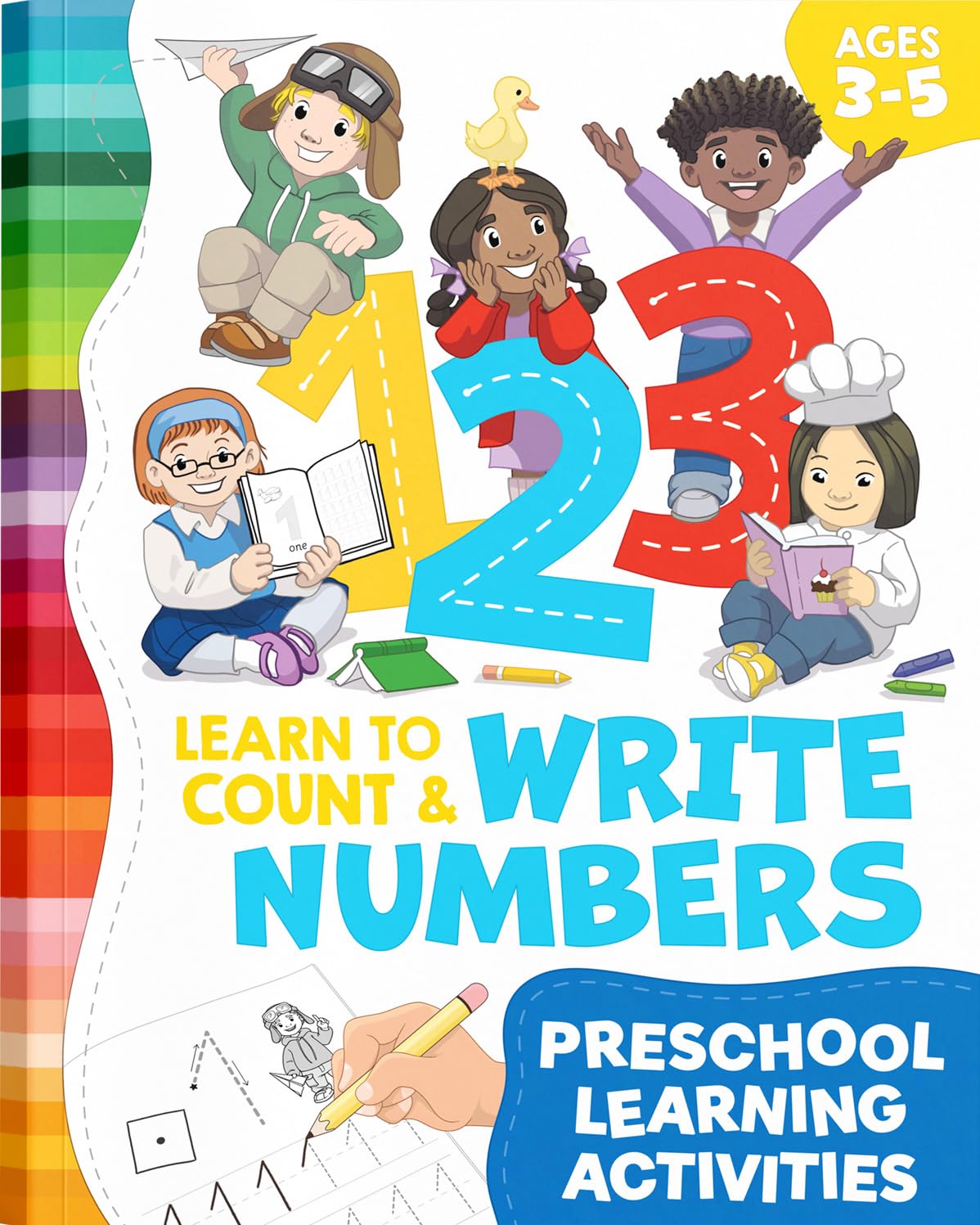 1-2-3 Learn to Count & Write Numbers: Preschool Practice Workbook for Kids Ages 3-5 (Preschool ...