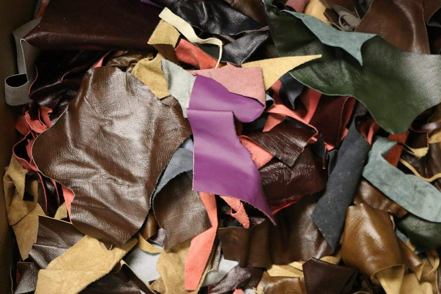 1.7KG Bag of Mixed Quality Scrap Leather Arts & Crafts, Off Cuts ...