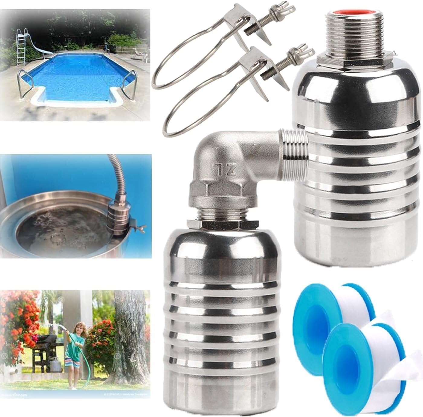 Amazon.com: 304 Stainless Steel Automatic Water Level Control Float ...