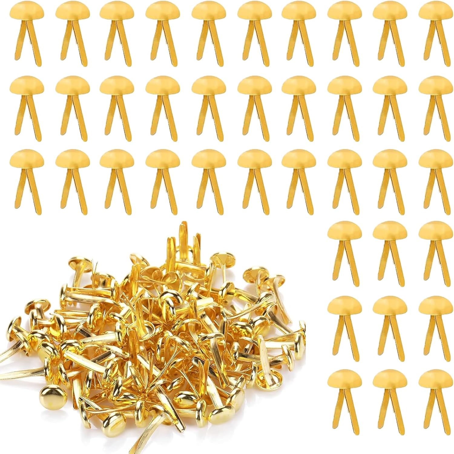 200Pcs Split Pins,Metal Paper Fasteners Mini Brads,Scrapbooking Brads ...