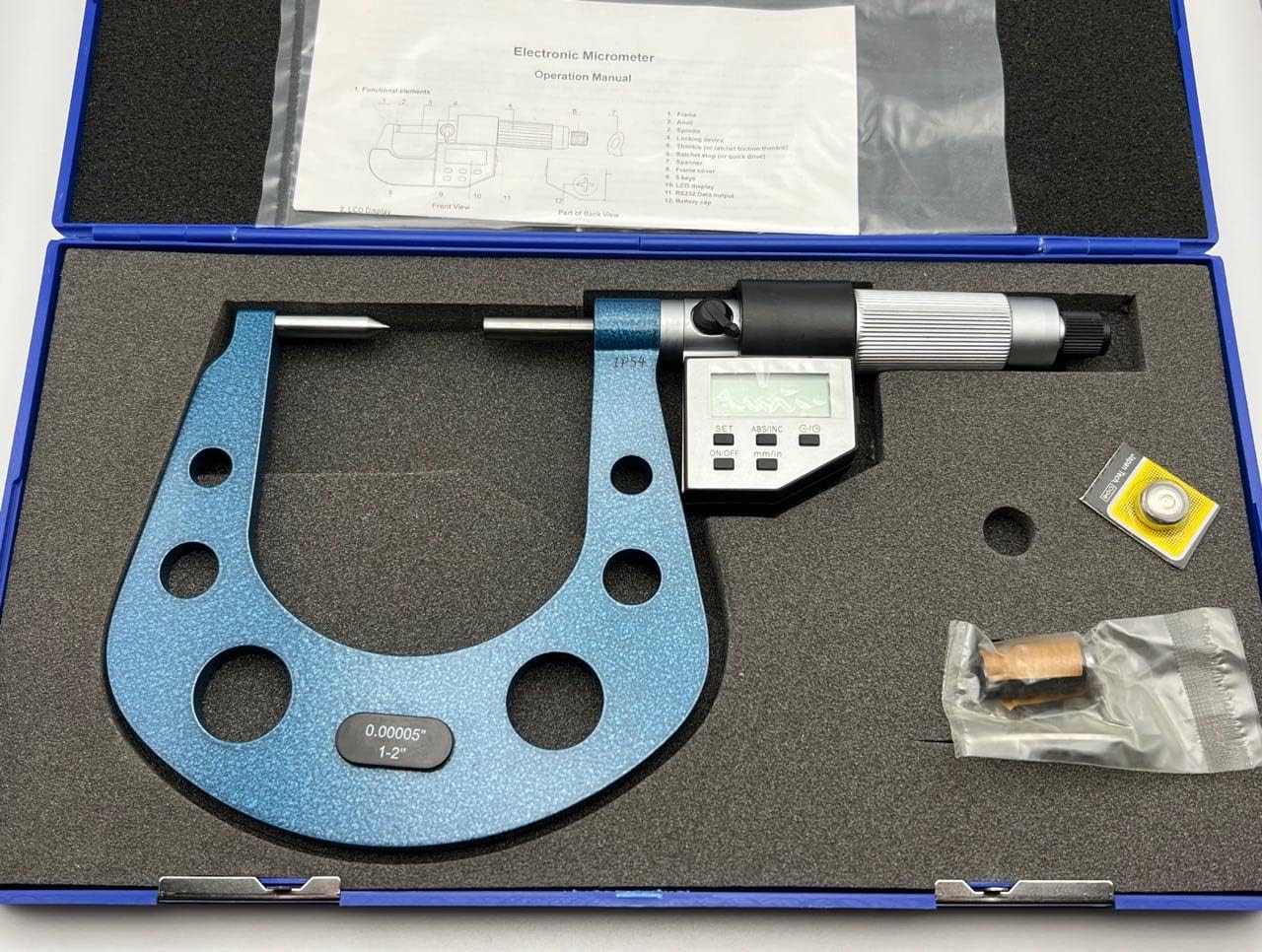 Electronic Disc Brake Micrometer in/Metric Range:1-2"/25-50mm ...