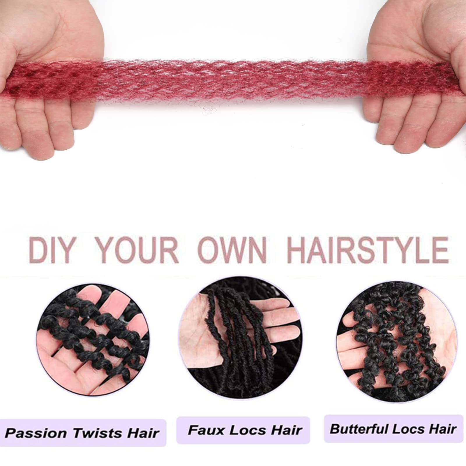 Snapklik.com : 8 Packs Springy Afro Twist Hair 16 Inch Pre-Separated ...