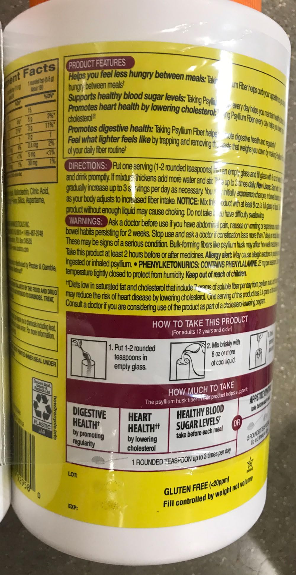 Snapklik.com : Kirkland Signature Sugar-Free Psyllium Fiber Supplement ...