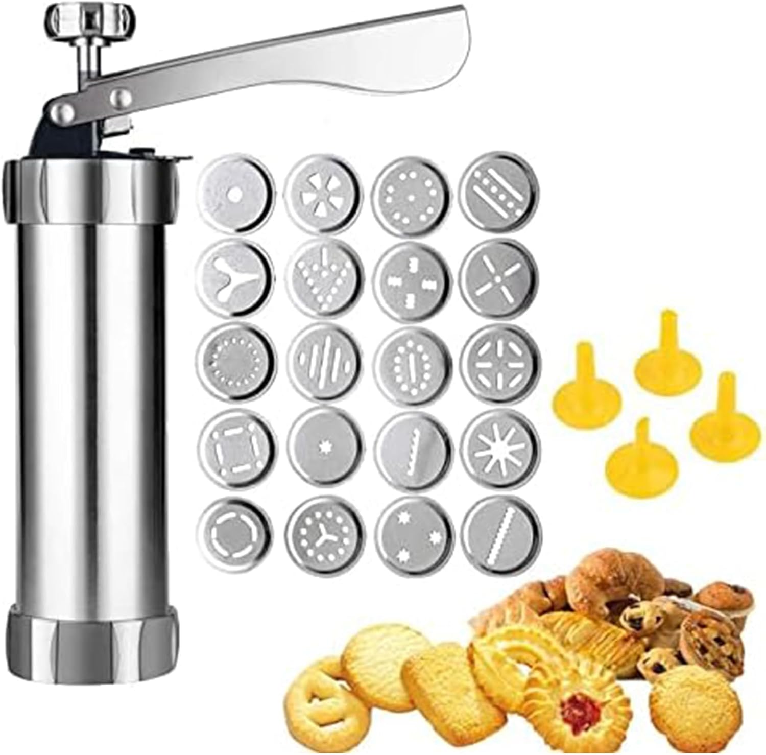 Amazon.com: Cookie Press, Cookie Press for Baking, with 20 Stainless ...