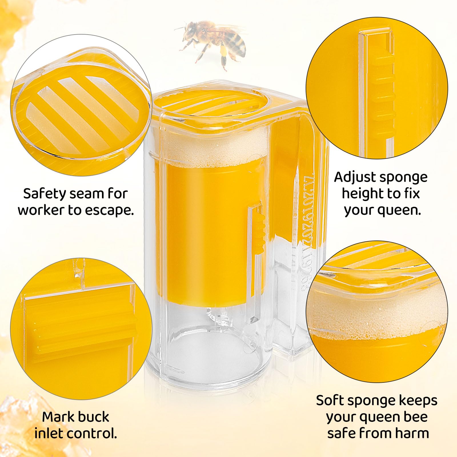 Snapklik.com : Queen Bee Marking Kit, One-Handed Queen Catcher Bottle ...