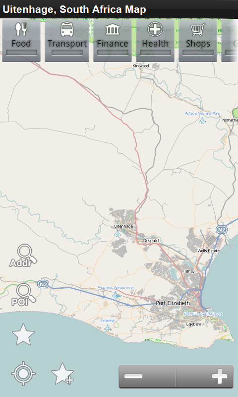 Uitenhage, South Africa Offline Map: PLACE STARS - App on Amazon Appstore