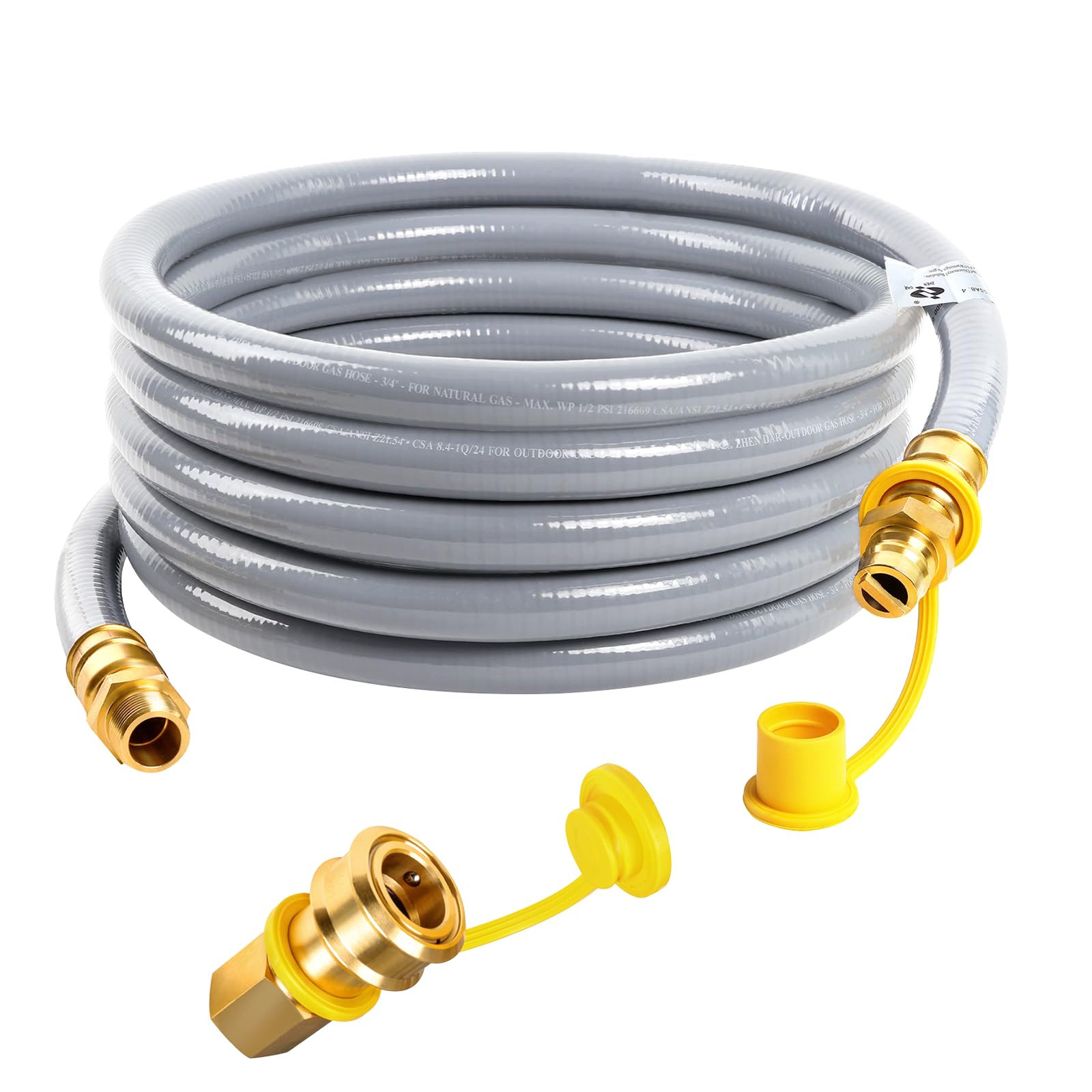 Amazon.com : 15/20/30/36/50FT 3/4"ID Natural Gas Hose with Quick ...