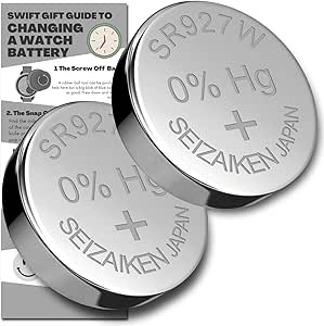 SR927W Watch Batteries - 2 x Seizaiken 399 Equivalent Cell Button Watch ...
