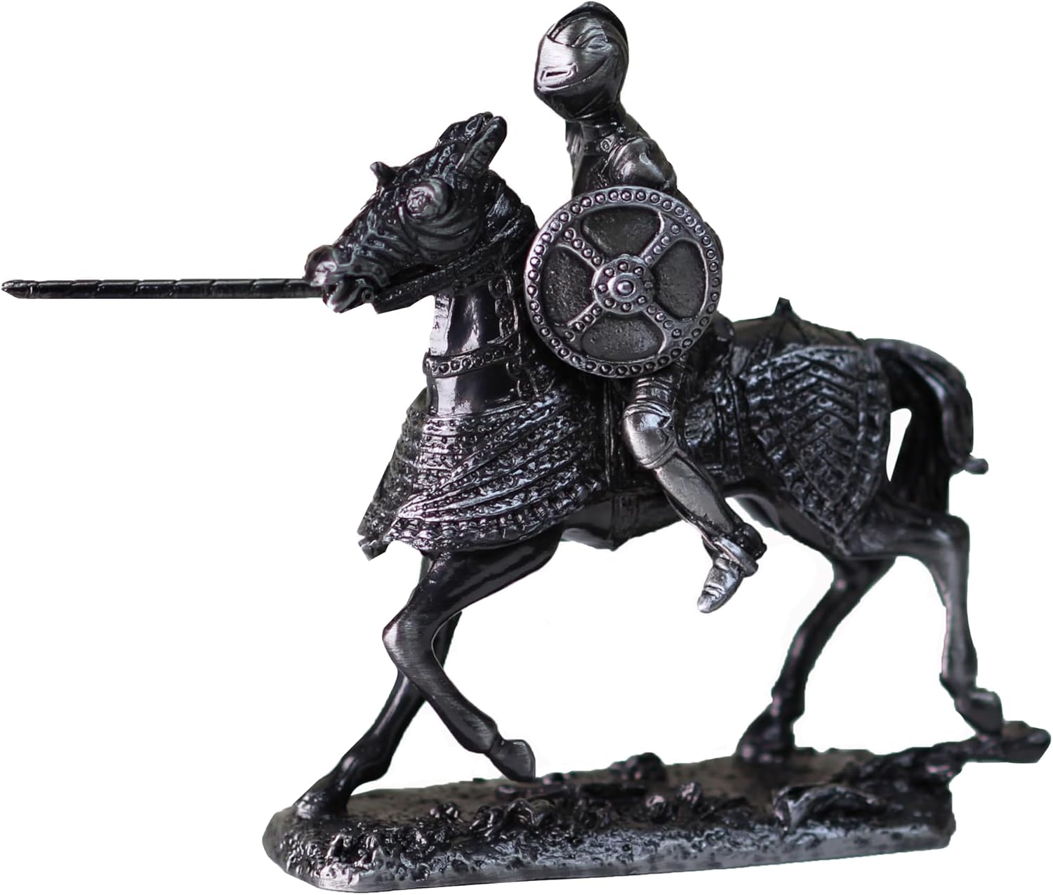 Amazon.com: Medieval Knight Metal Statue Medieval Decoration Knight ...