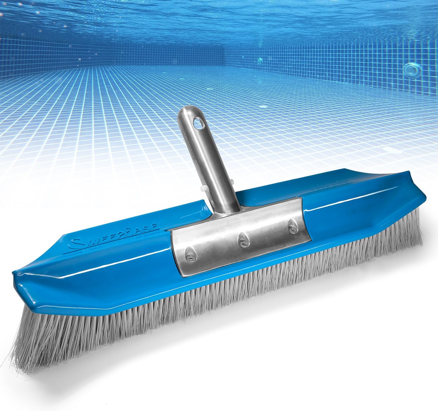 Amazon.com : SweepEase Stingray 18" SS/Poly Blend Pool Brush Sticks to Walls and Floor Every ...