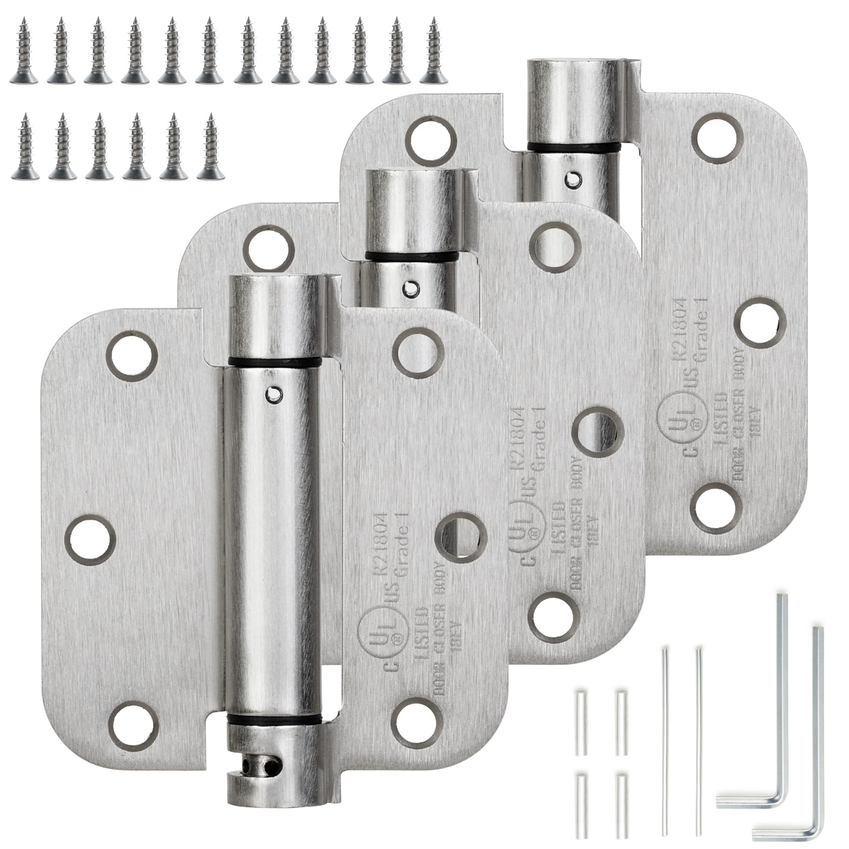 Sophia Self-Closing Door Hinge 3.5 Inch Rounded 5/8 Radius Interior ...