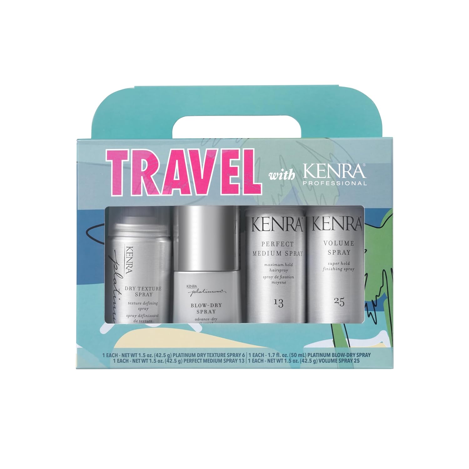Amazon.com: Kenra Professional Travel Kit | Includes Volume, Blow-Dry ...