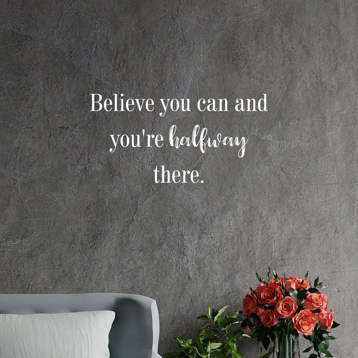 Amazon.com: Madcolitote Believe You Can and You're Halfway There Vinyl ...