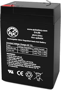AJC Battery Compatible with B&B BP4-6 6V 4.5Ah Emergency Light Battery ...