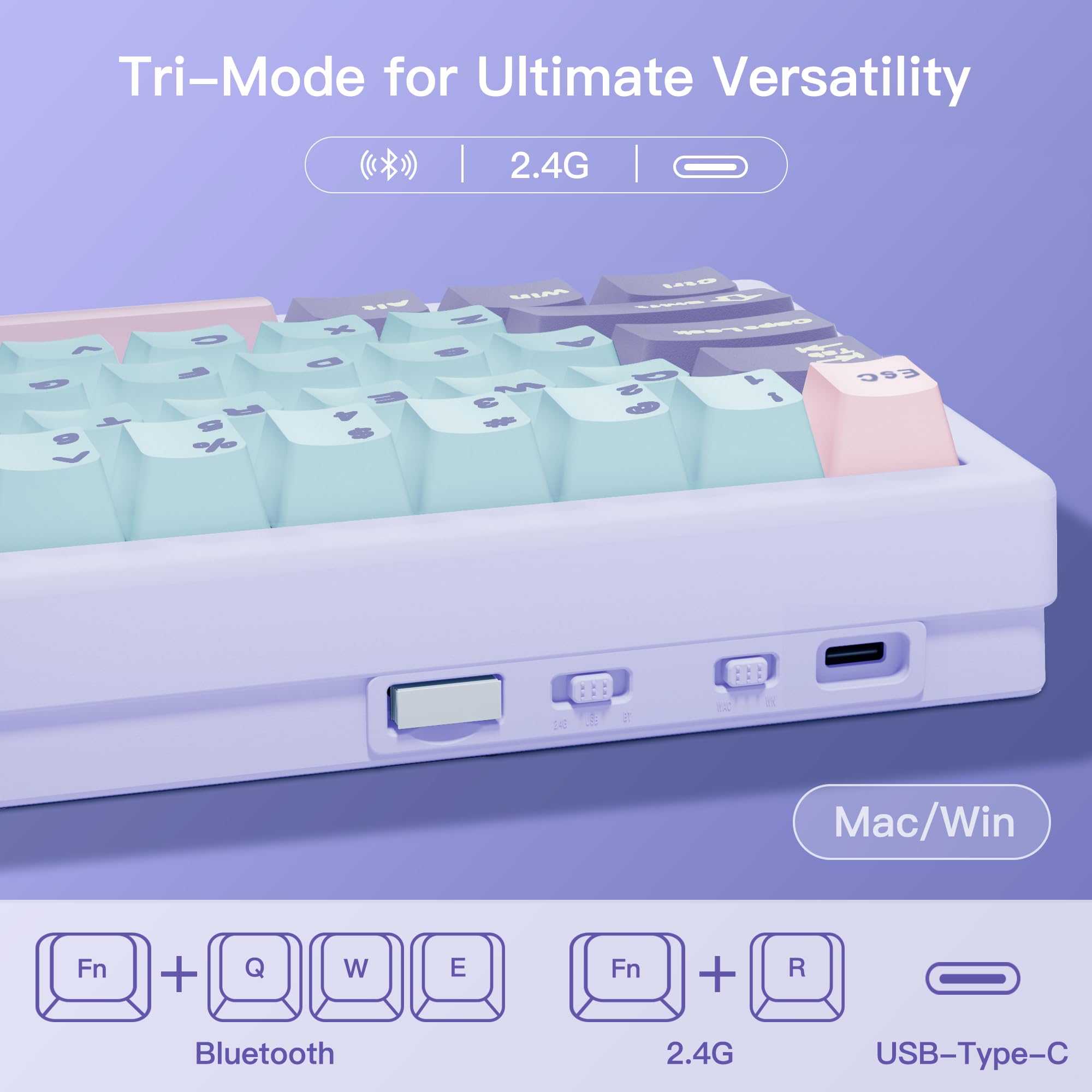 Snapklik.com : BOYI GMK67-65% Wireless Gasket RGB Gaming Keyboard