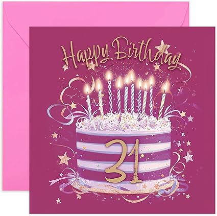 Special 31st Birthday Card for Her - Thirty One Years Old Bday Greeting ...