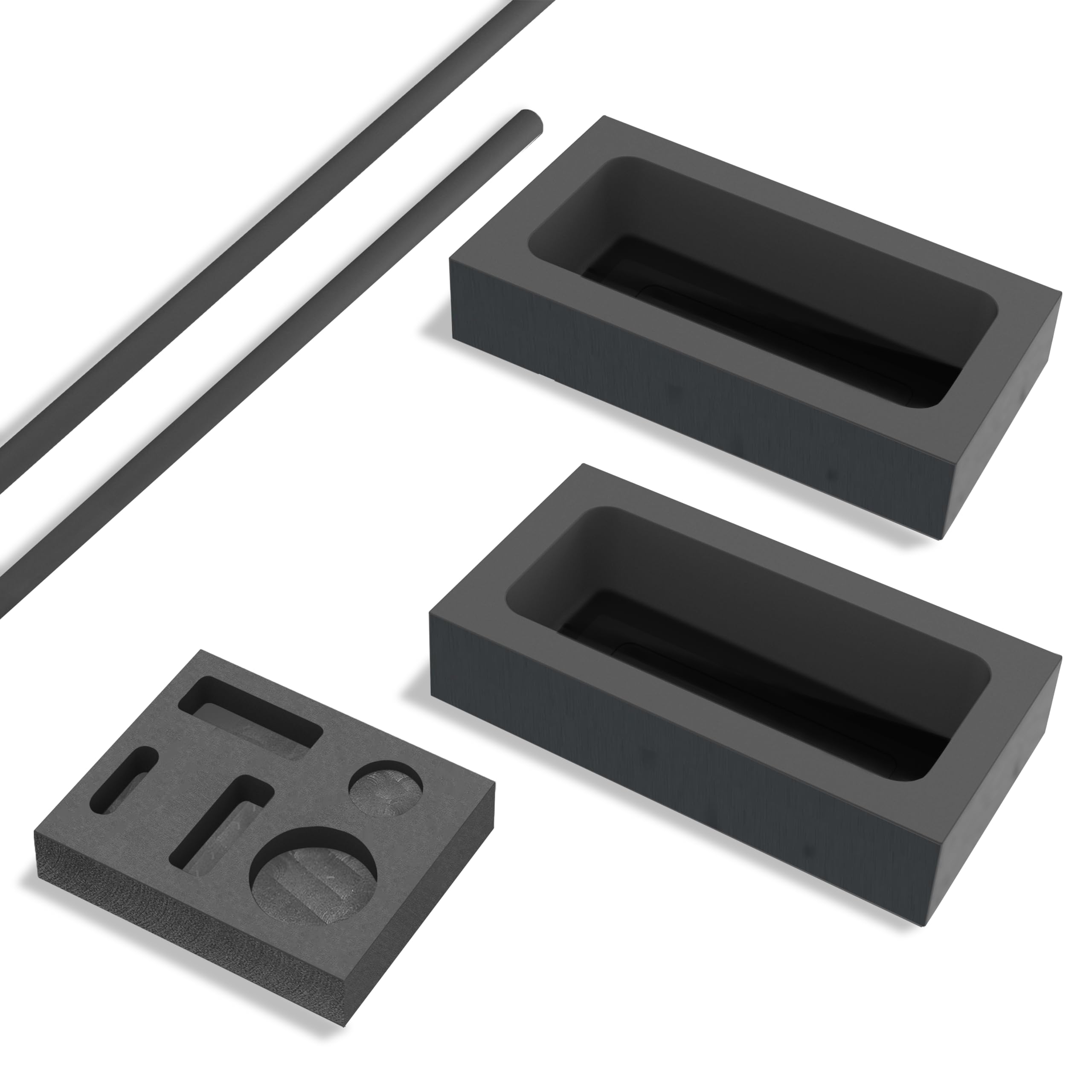 Amazon.com: Nelyrho 5 Pieces Graphite Ingot Mold and Stir Rod Set: 5-in ...