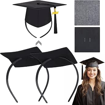 Amazon.com: Czlotyh 2 Pcs Graduation Cap Headband Firm Anti-Fall ...