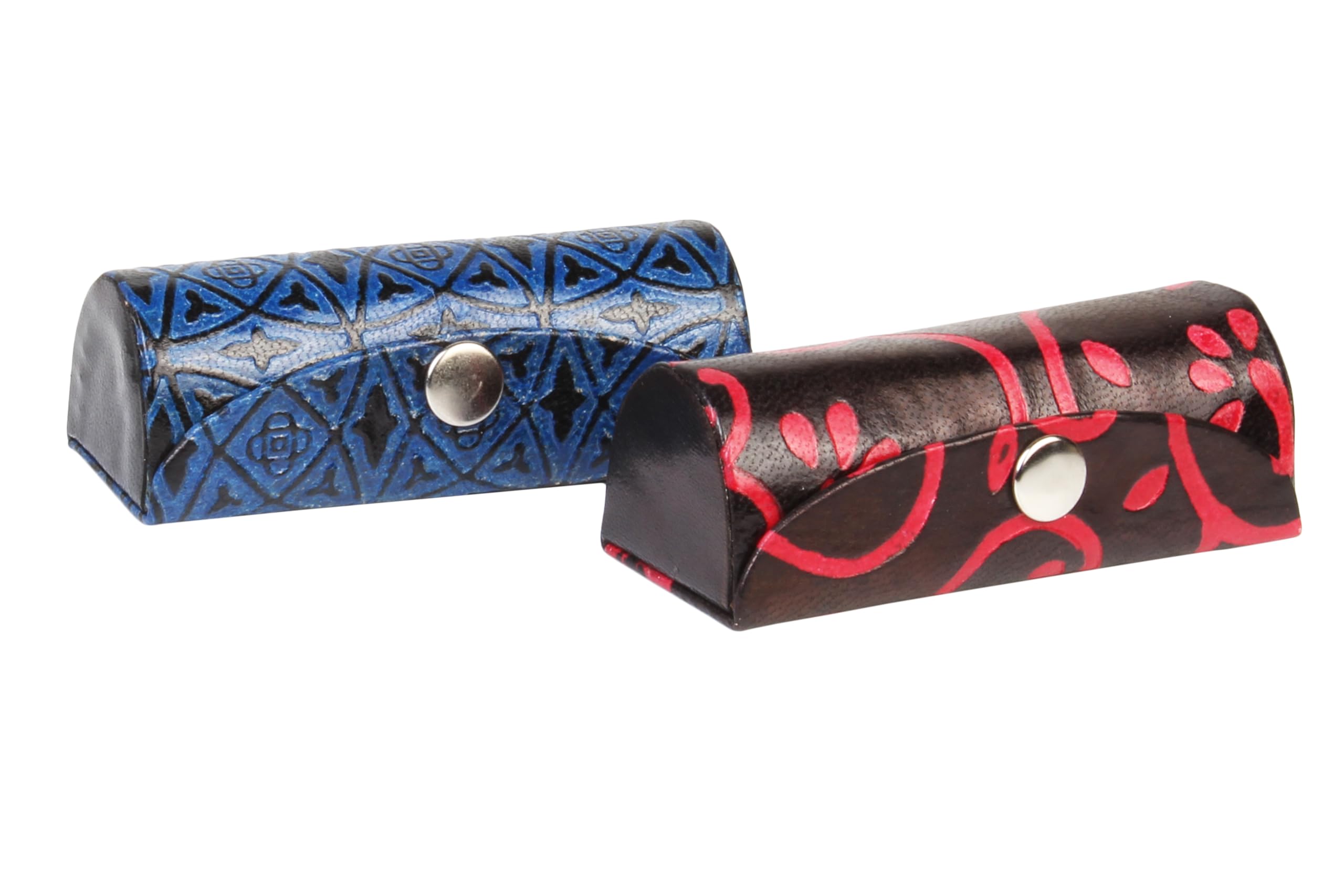 Amazon.com: Set of 2 Leather Lipstick Case Holder with Mirror Makeup ...