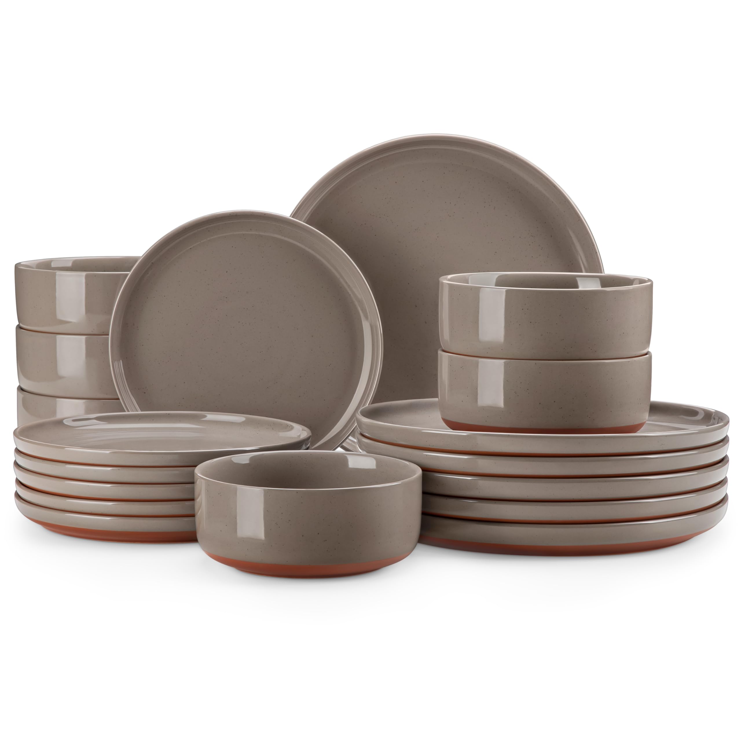 Snapklik.com : Plates And Bowls Sets, 18 Pieces Modern Ceramic ...
