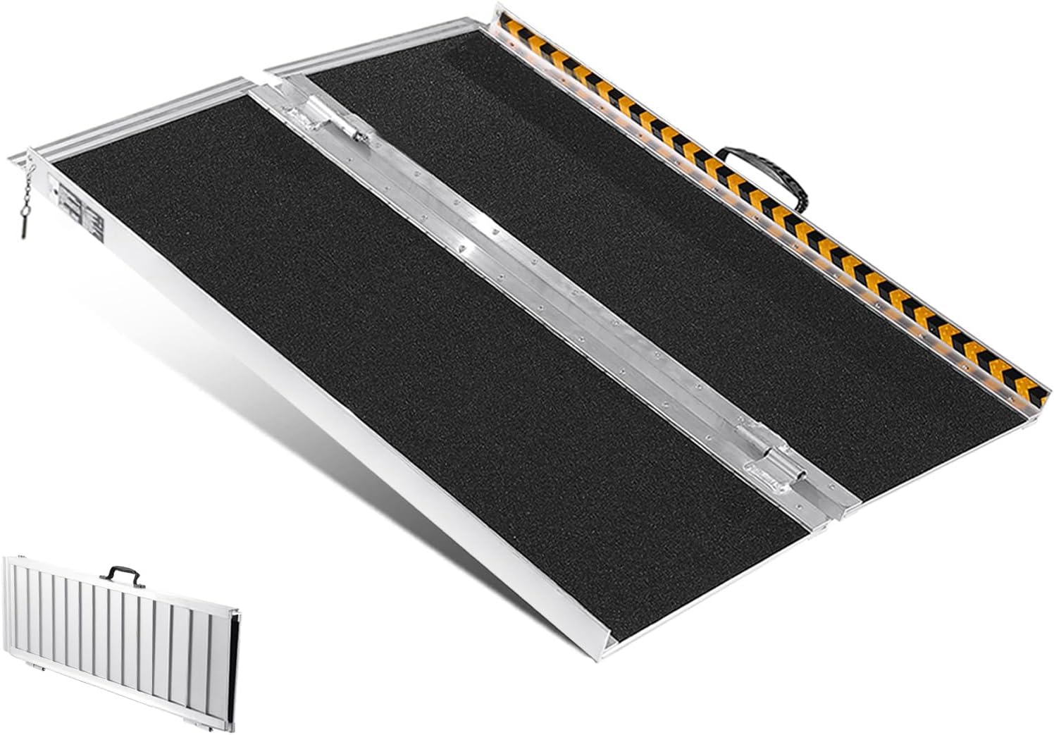 VEVOR Portable Wheelchair Ramp 3FT, Non-Slip Aluminum Folding Handicap ...