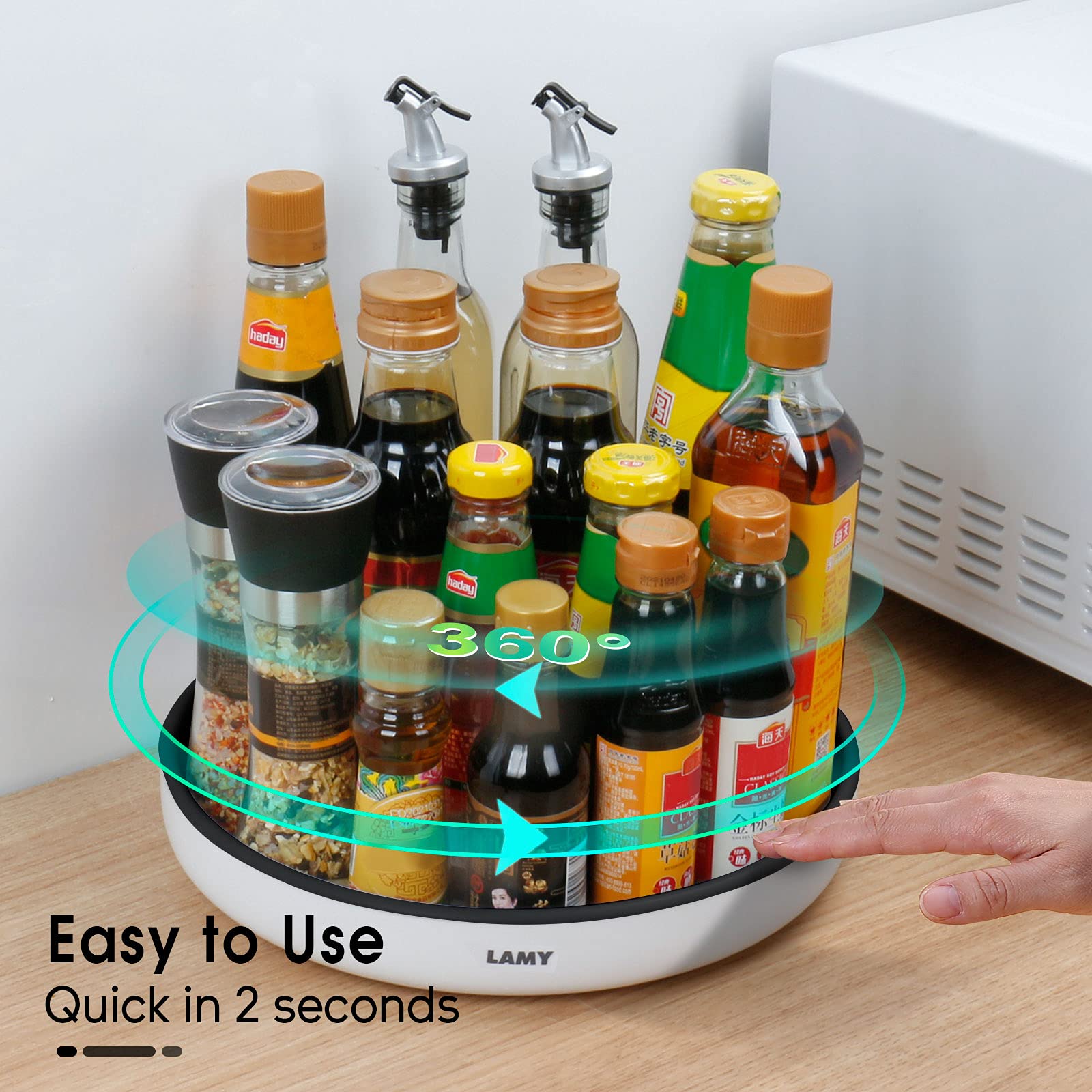 Snapklik.com : LAMY Lazy Susan Organizer, 2 Pack 12-Inch Lazy Susan ...