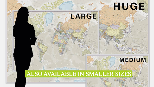 World Map Print By Maps International Notonthehighstreetcom Buy