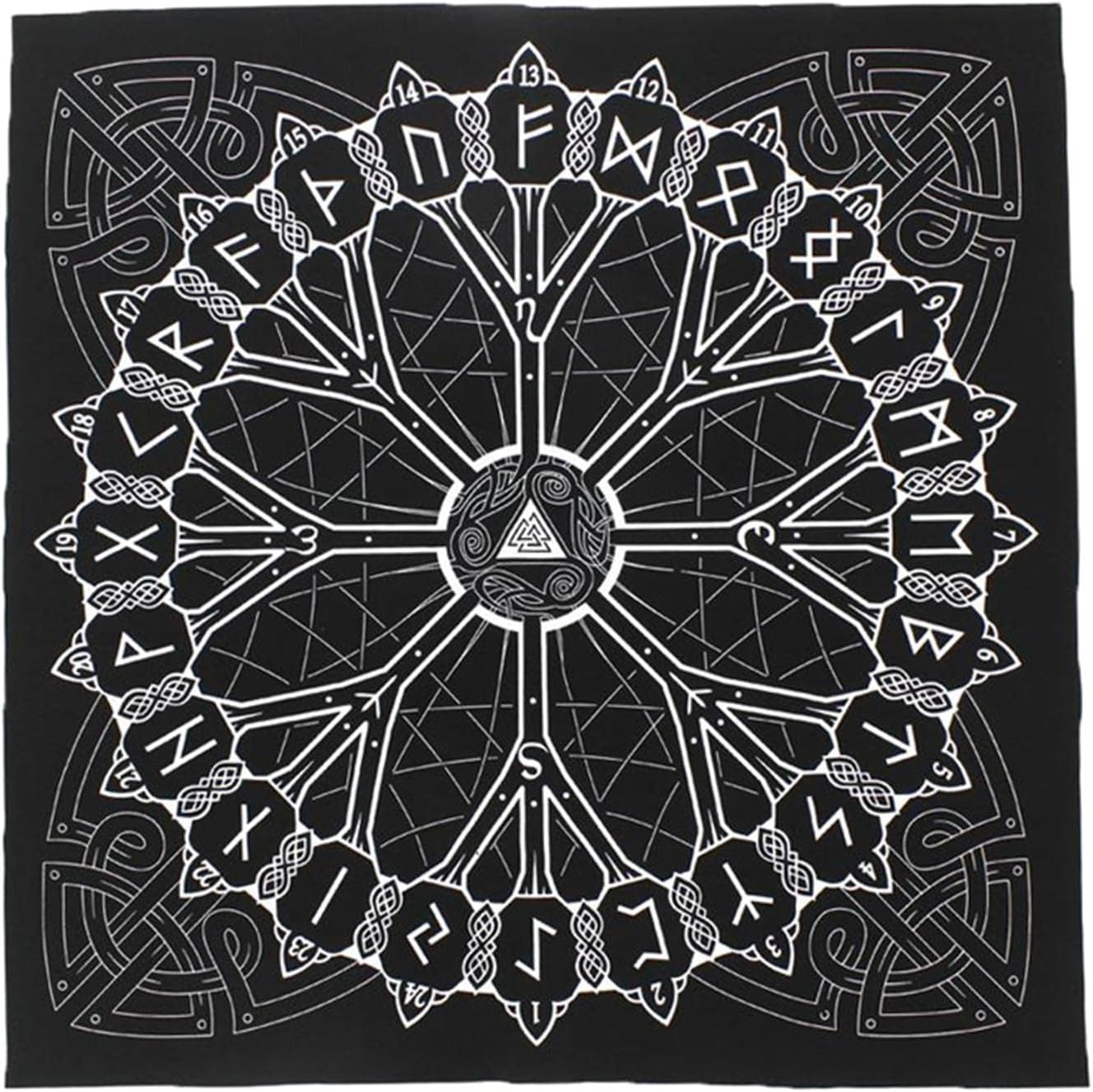 Nordic Style Viking Rune Tree Tapestry for Tarot Reading Table, Altar ...