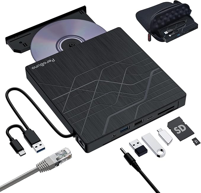 Amazon.com: Super External CD DVD Drive, USB 3.0 DVD Burner with ...