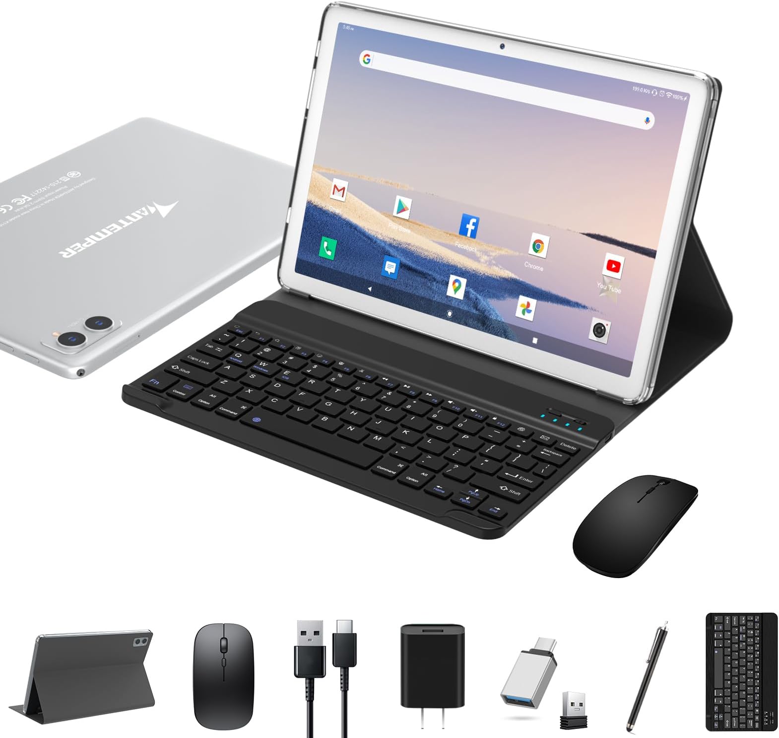 Amazon.com : 2 in 1 Tablet 10 Inch Android 14 Tablet with Keyboard 64GB ...