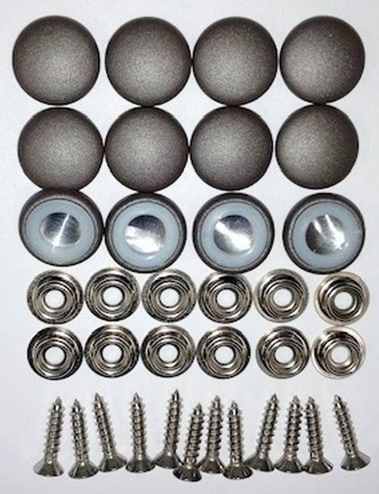 Amazon.com: Set of 12 Dura Snap Upholstery Buttons #30 Matte Gunmetal ...