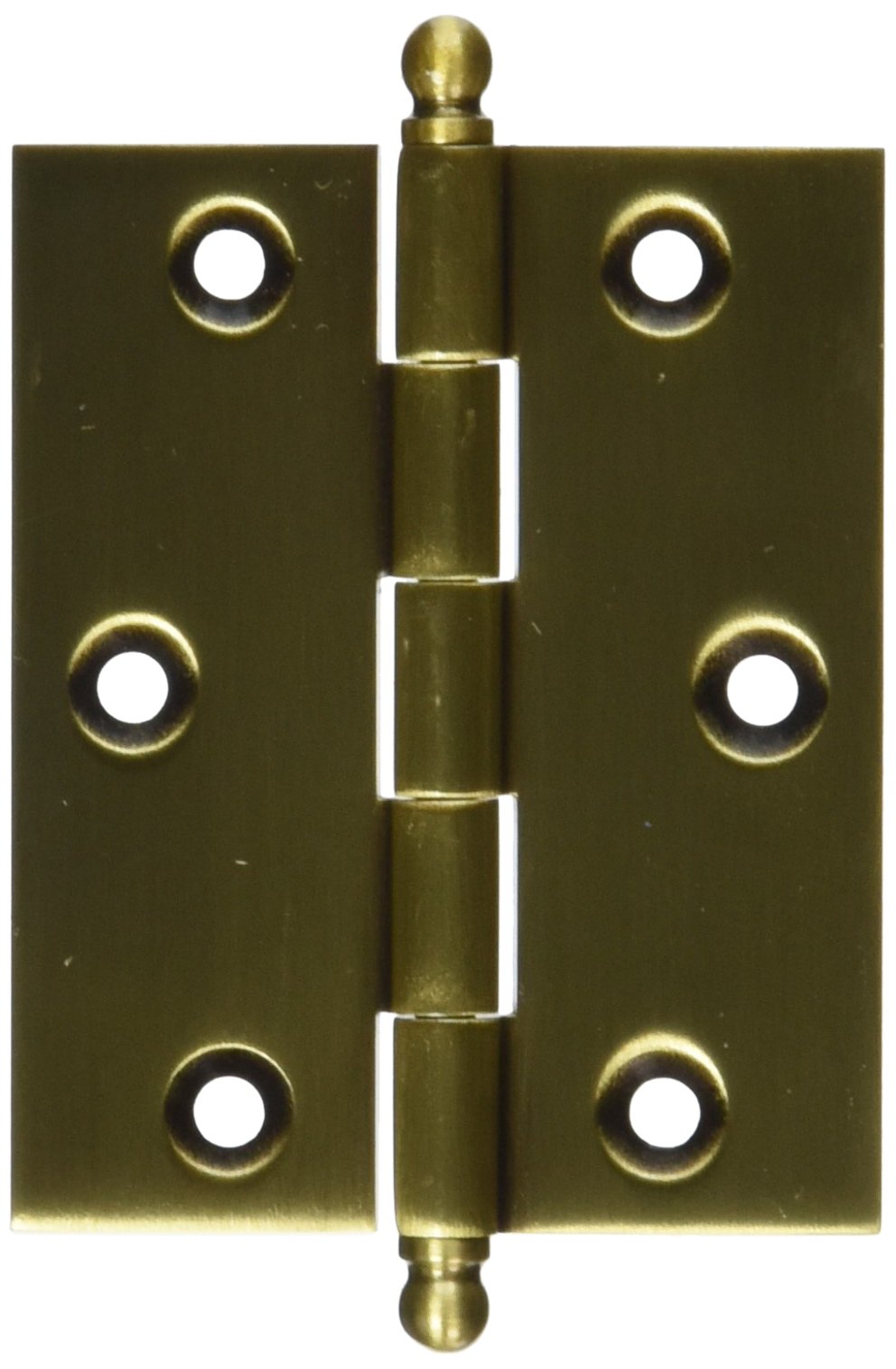 Baldwin 1025060BAL Square Cabinet Hinge, Antique Brass with Brown ...