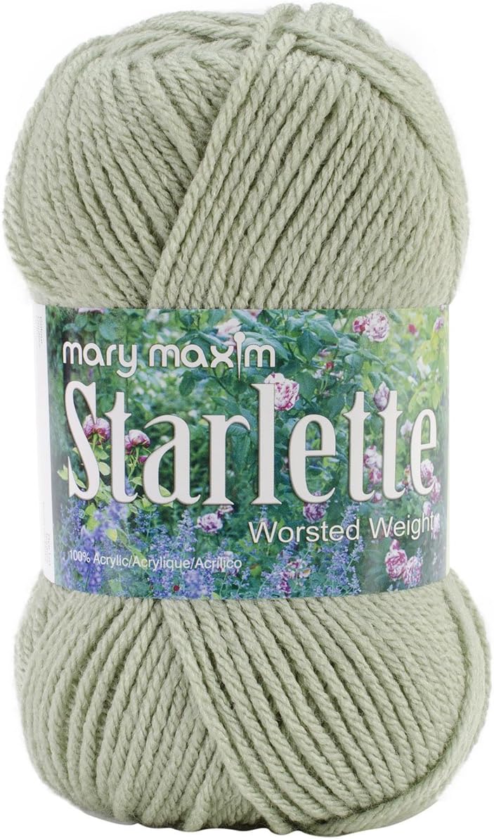 Amazon.com: Mary Maxim Starlette Yarn - Mid Green - Premium Acrylic ...